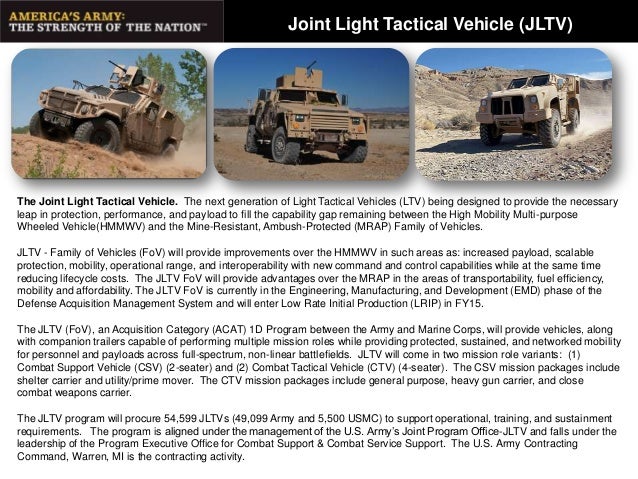 Joint Light Tactical Vehicle (JLTV)