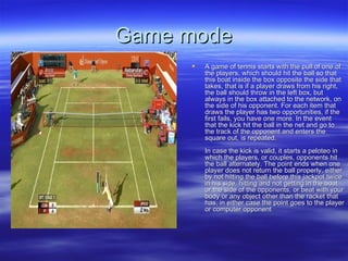 the tennis | PPT