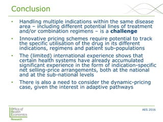 Multi-Indication Pricing: Pros, Cons and Applicability to the UK | PPTX