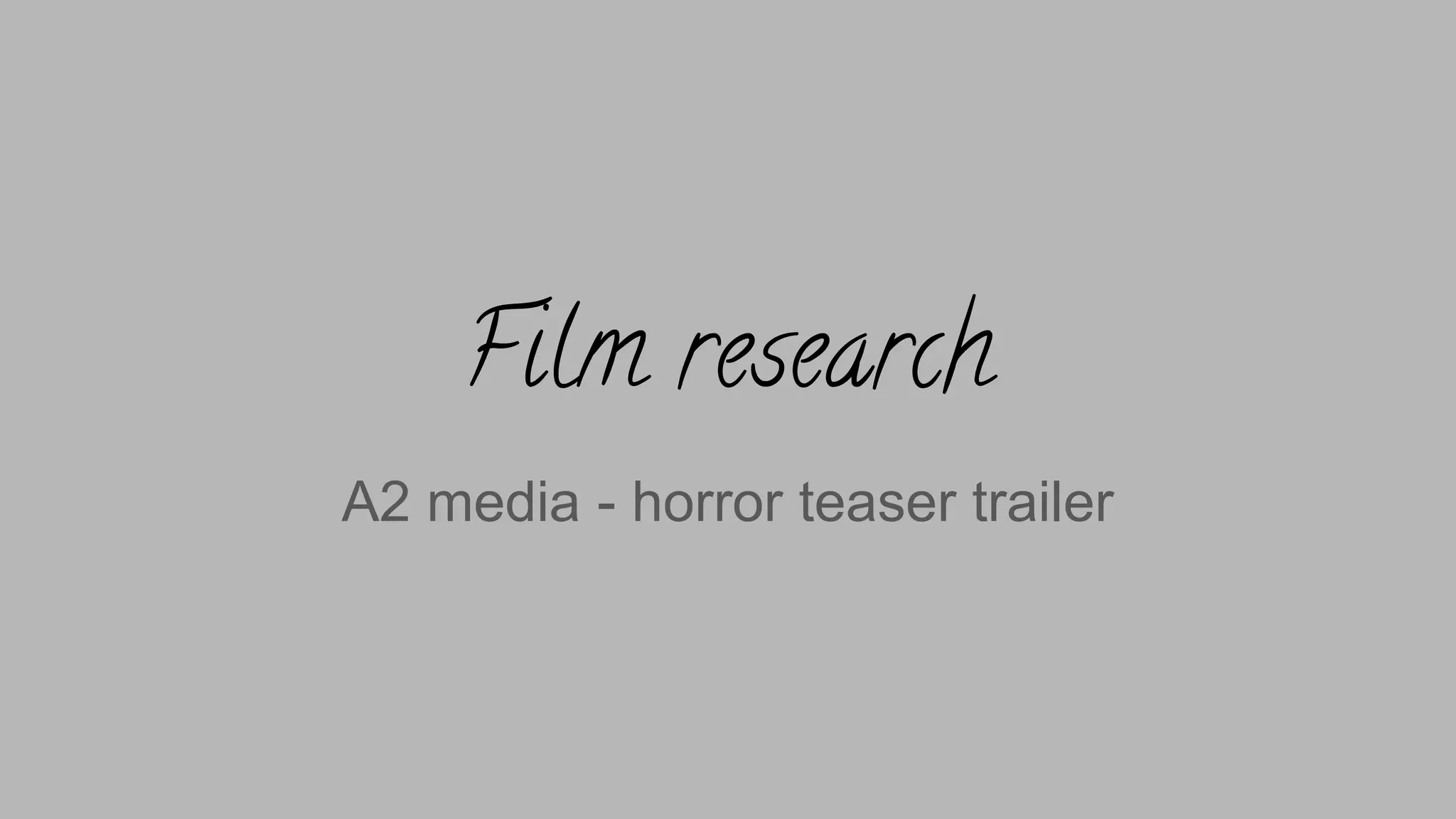 Film research | PPT