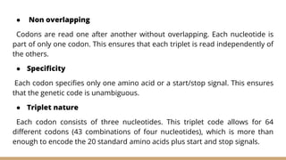 Genetic code properties and Wobble hypothesis.pptx