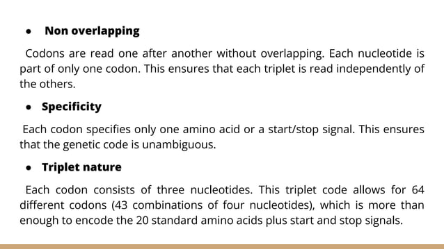 Genetic code properties and Wobble hypothesis.pptx | Programming Languages | Computing