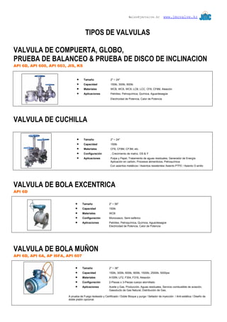 Jmc valvulas | PDF