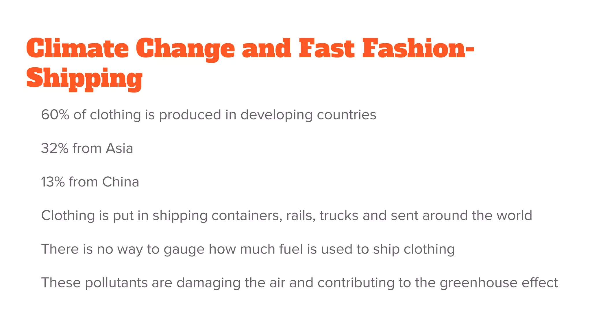 Climate change and fast fashion | PPTX