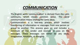 Models of communication (linear model ) | PPTX