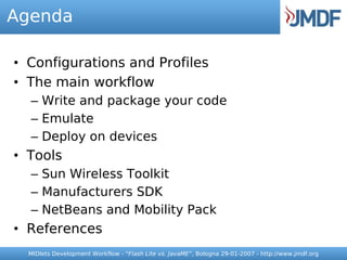JavaME Development Workflow - JMDF 2007 | PDF