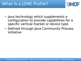 JavaME Development Workflow - JMDF 2007 | PDF