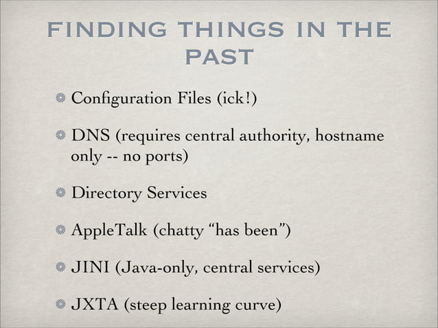 JmDNS : Service Discovery for the 21st Century | PPT