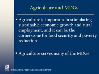Food, Nutrition, Agriculture and the Millennium Development Goals | PPT