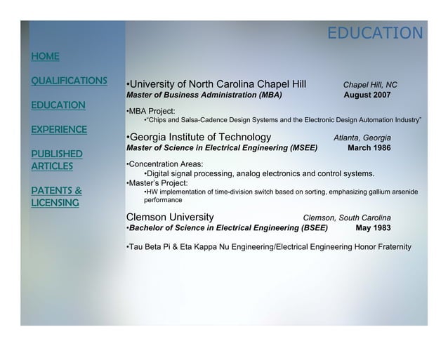 Jme Resume 012311 | PPT