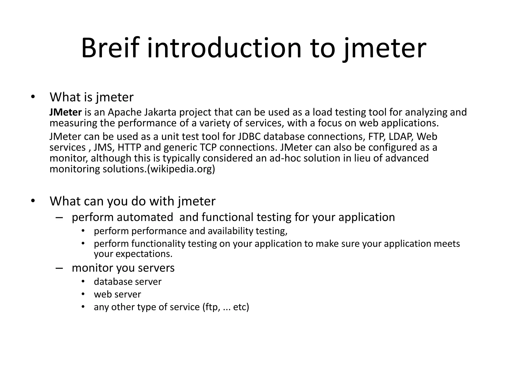 Apache Jmeter A Brief Introduction Pptx