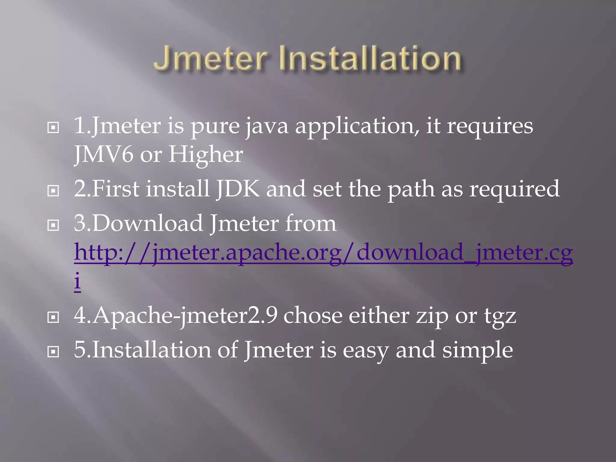 Jmeter introduction | PPTX