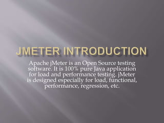 Jmeter introduction | PPTX