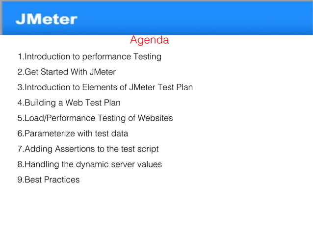 Performance testing with Jmeter | PPT