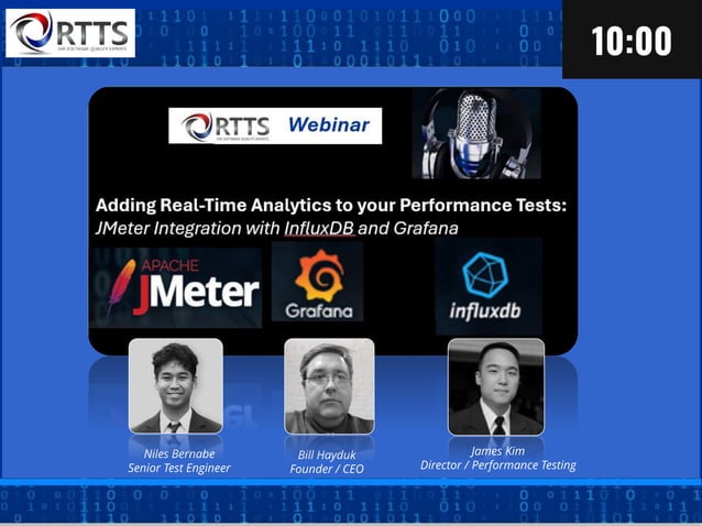 Jmeter Webinar Integration With Influxdb And Grafana Ppt Free