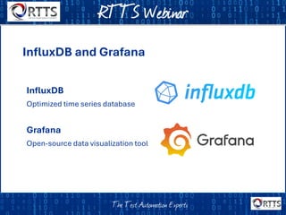 JMeter webinar - integration with InfluxDB and Grafana | PDF