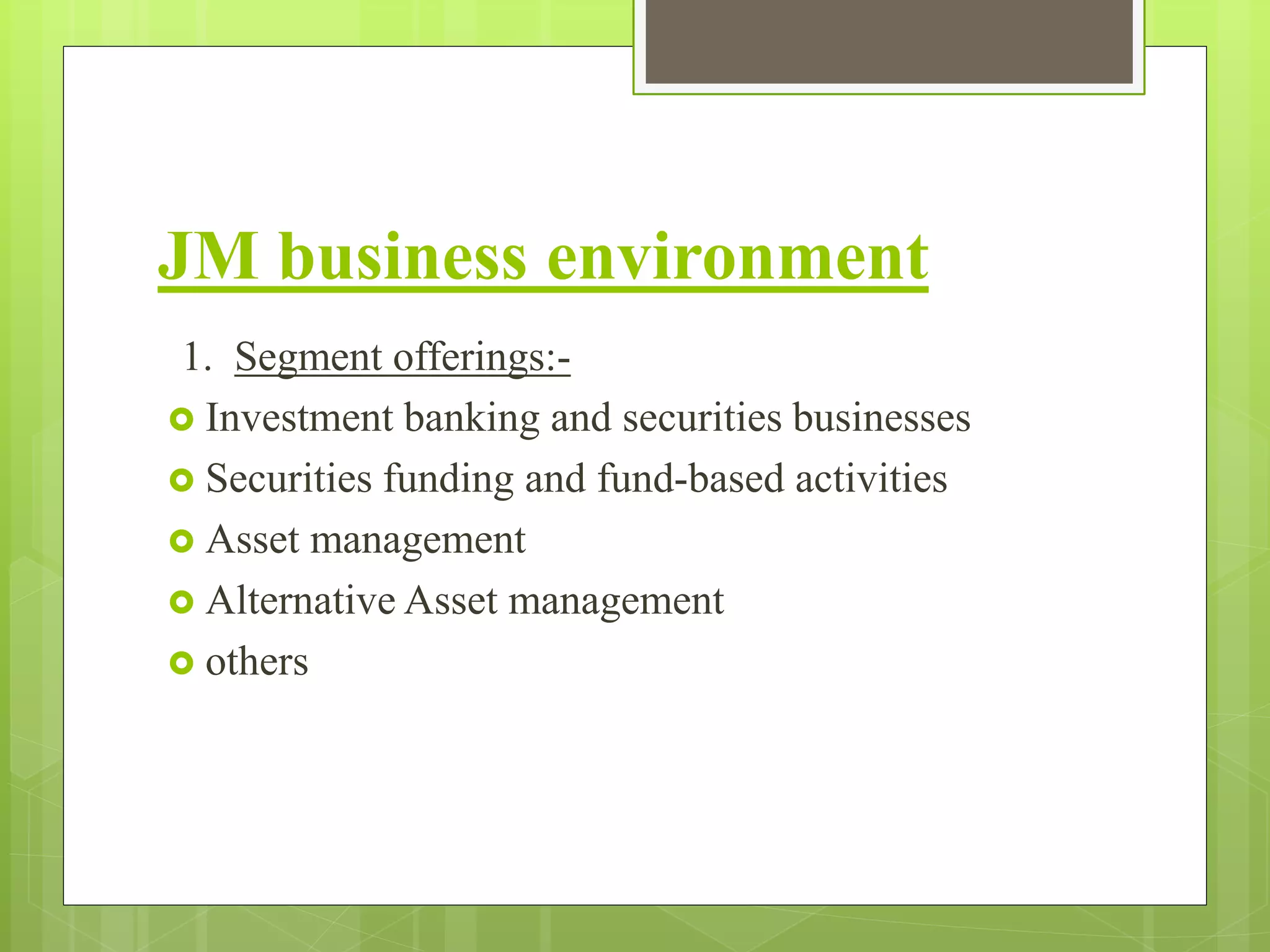 Jm financial services | PPT