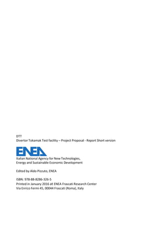 Divertor Tokamak Test Facility Project Proposal | PDF