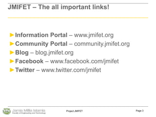 JMI FET Project Agenda | PPTX
