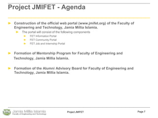 JMI FET Project Agenda | PPTX