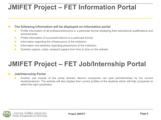 JMI FET Project Agenda | PPTX