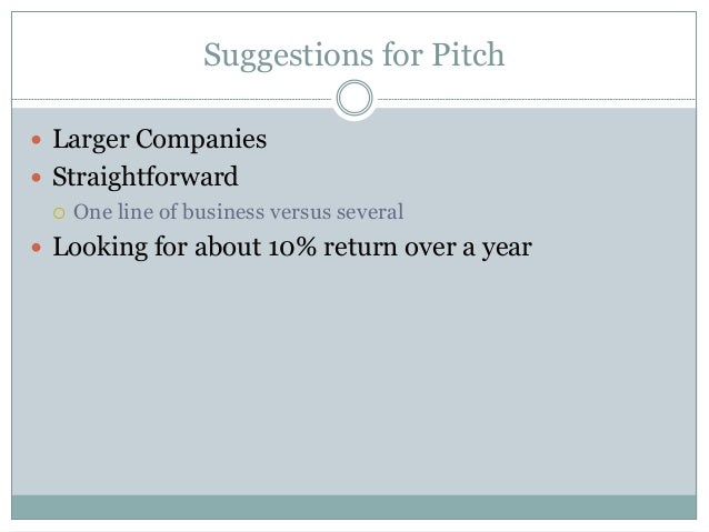 Stock Pitch Tutorial