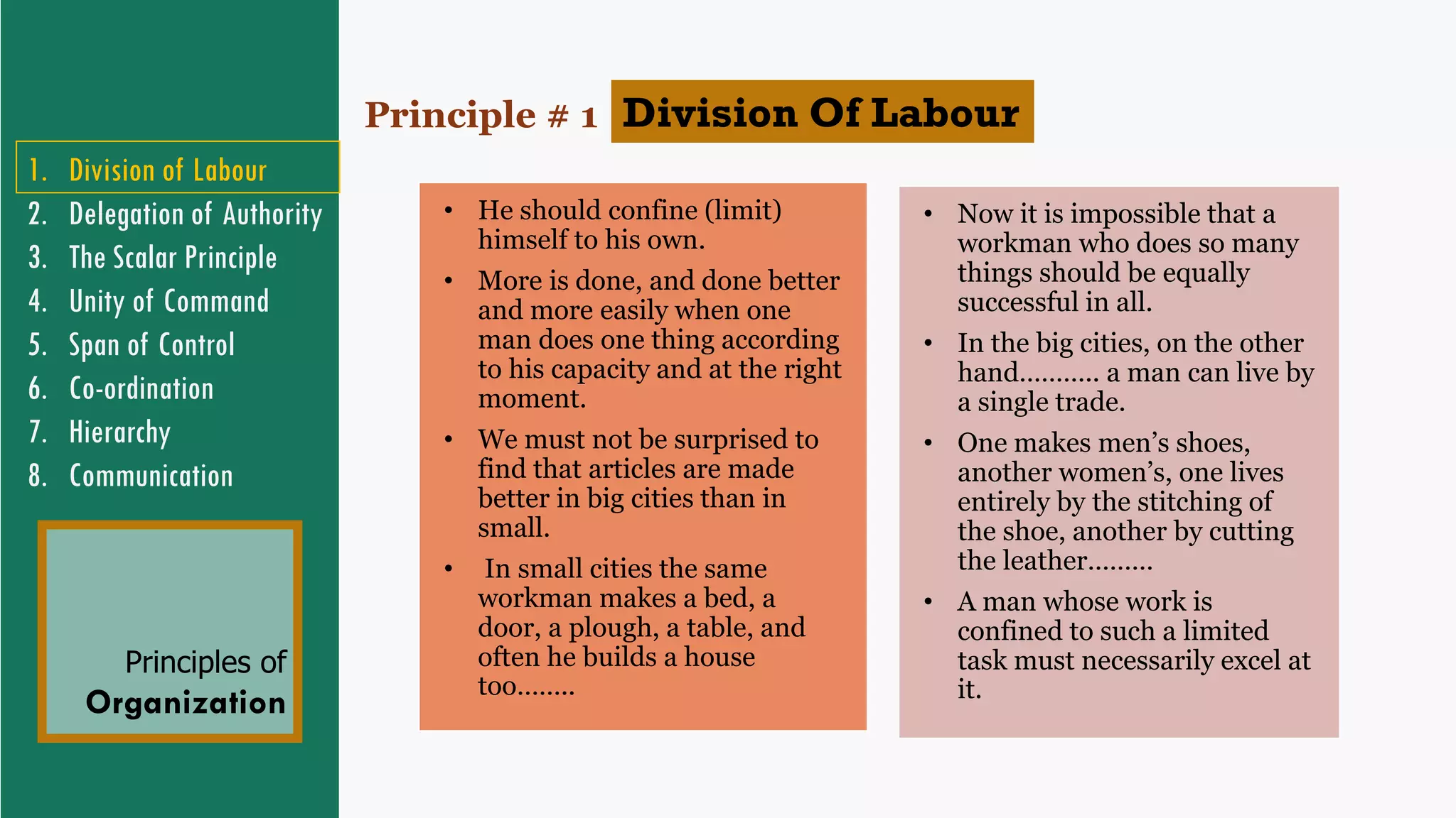 The Organization; Concepts & Principles | PDF