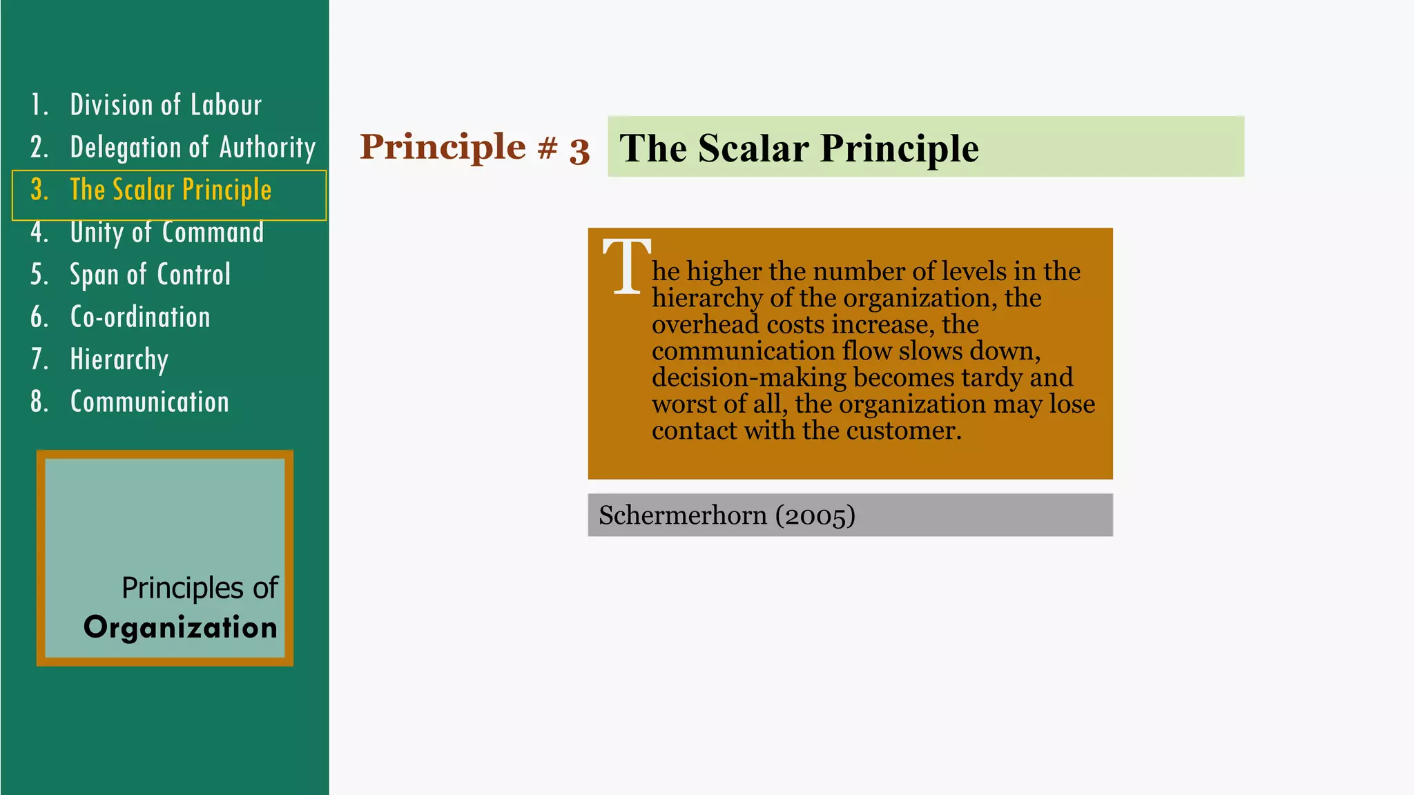 The Organization; Concepts & Principles | PDF