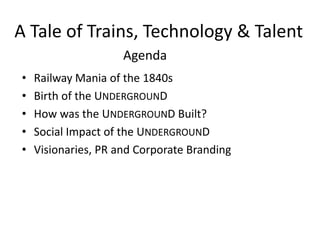 How the London UNDERGROUND shaped London | PPTX