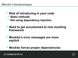 Mockito vs JMockit, battle of the mocking frameworks | PPT
