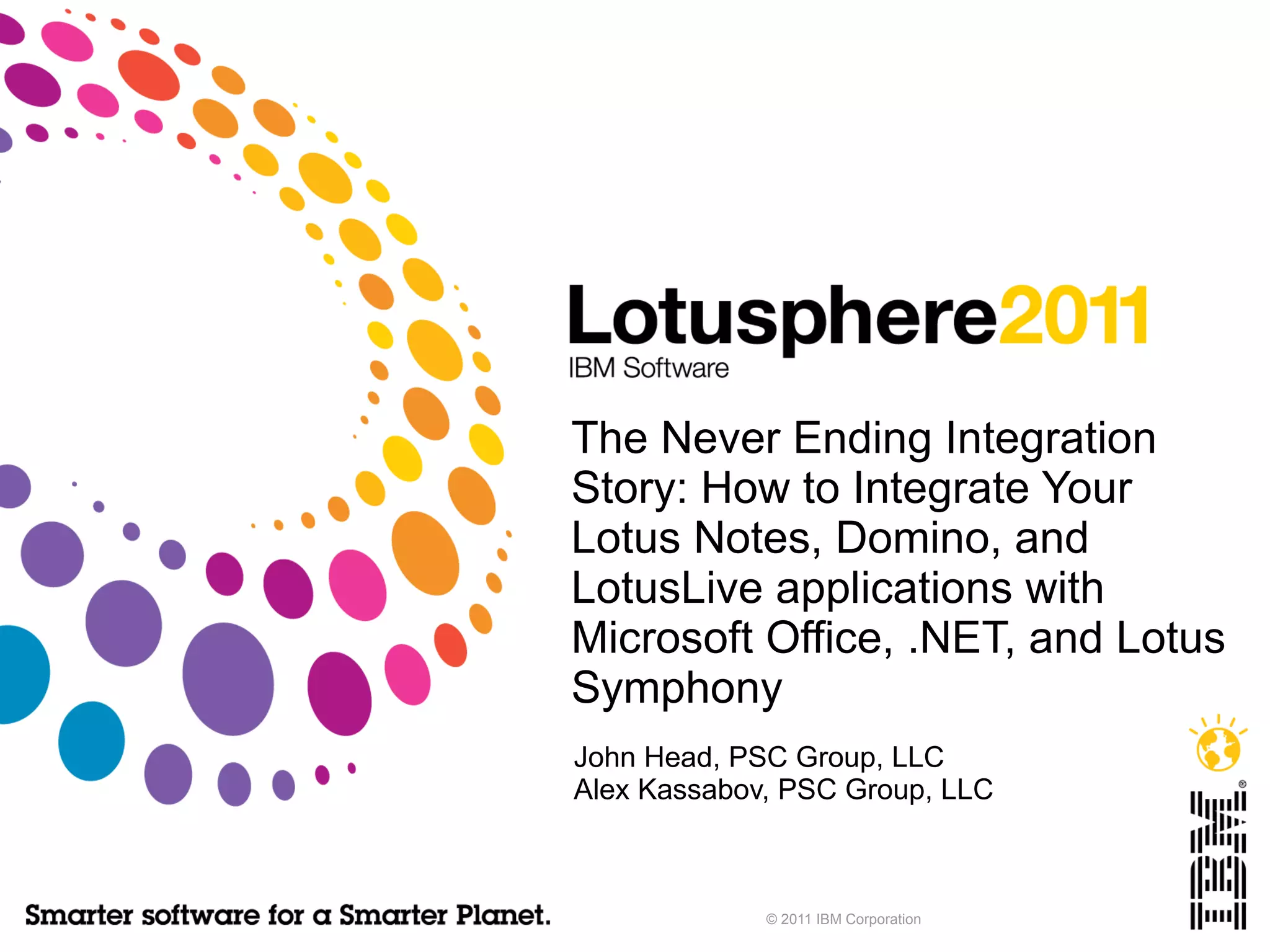 JMP208 The Never Ending Integration Story: How to Integrate Your Lotus ...