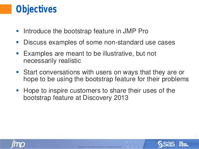 Advanced Use Cases Of The Bootstrap Method In Jmp Pro