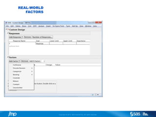 Basic Design of Experiments Using the Custom DOE Platform | PPT