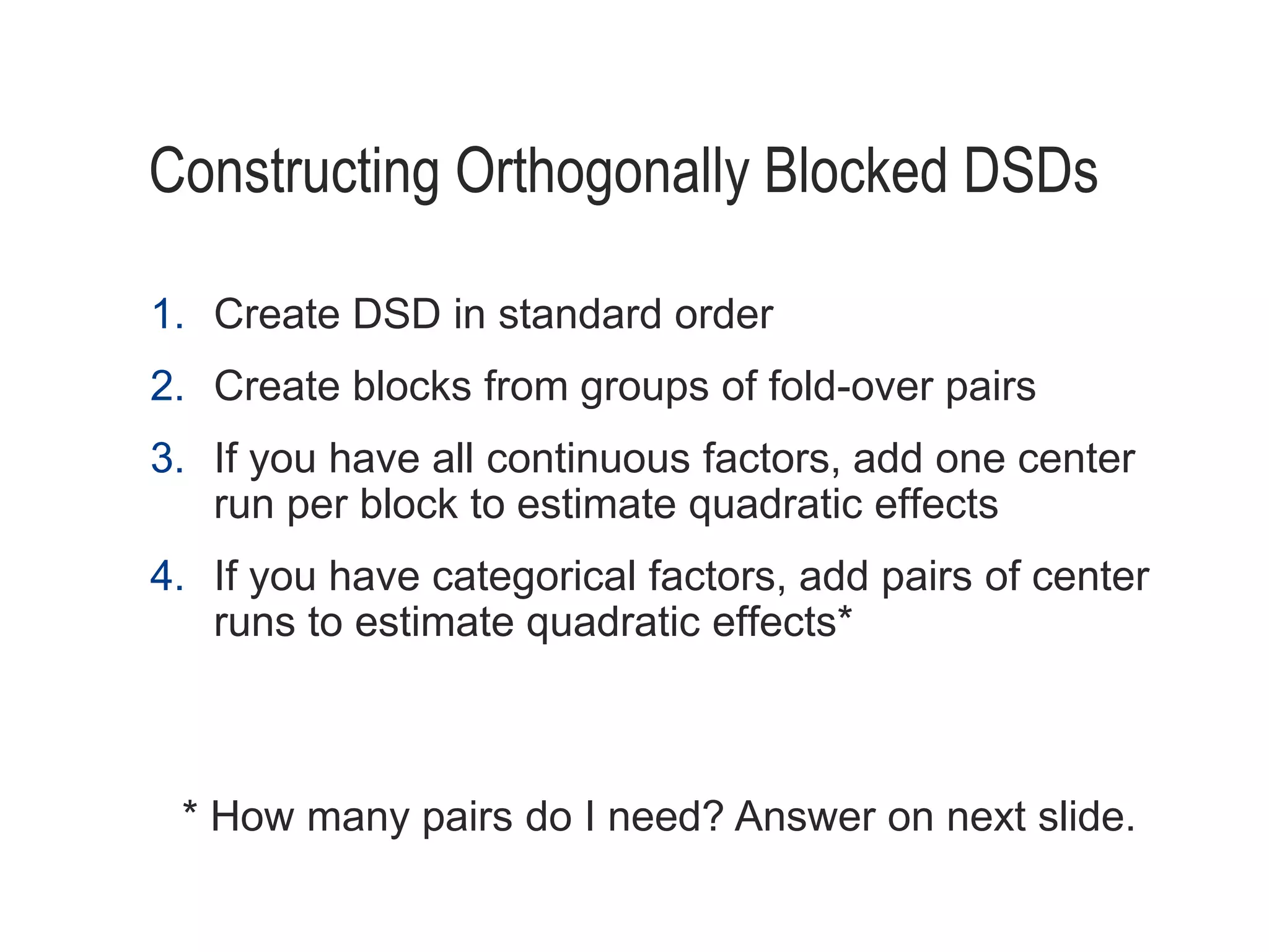 Everything You Wanted to Know About Definitive Screening Designs | PDF