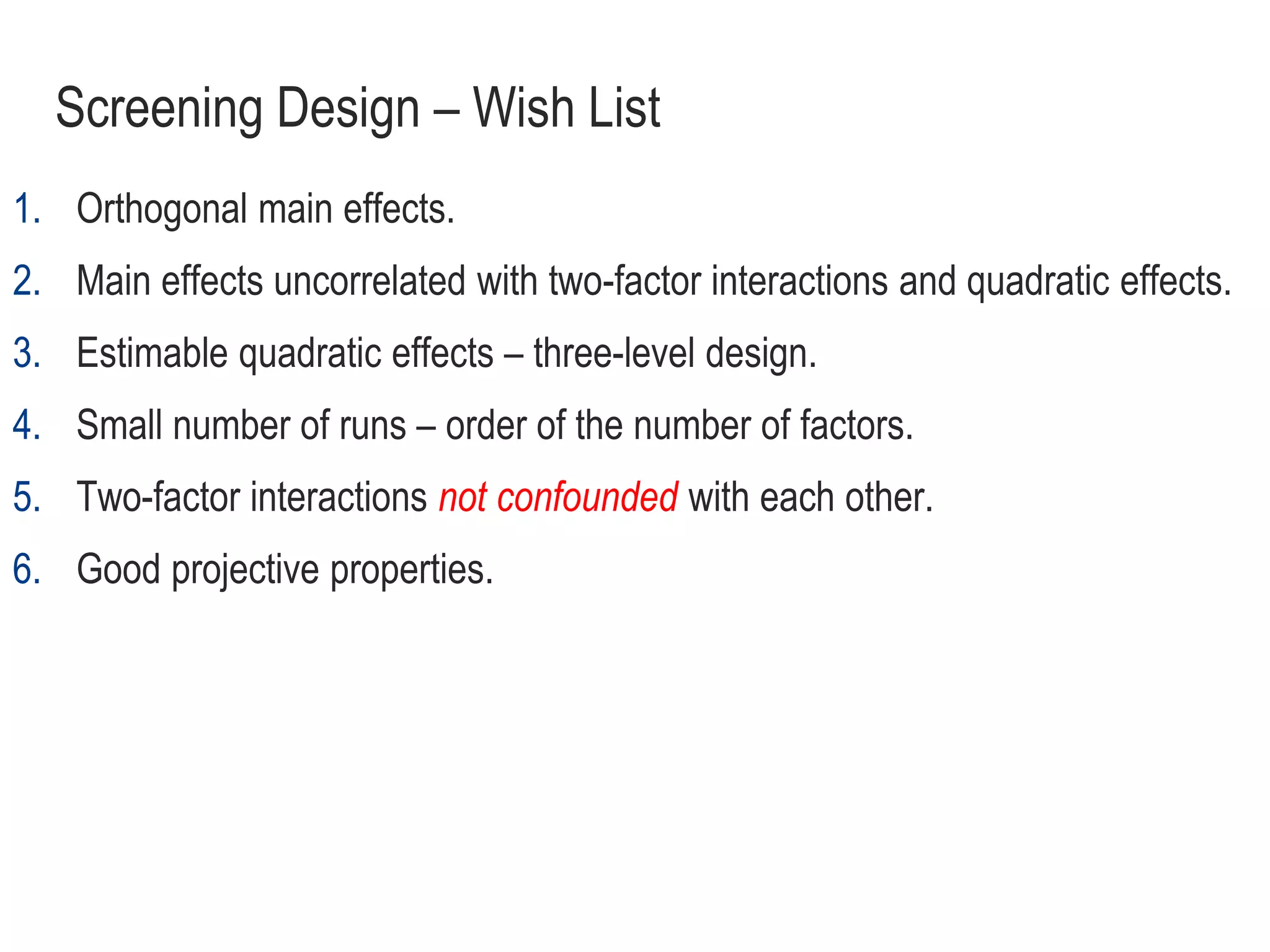 Everything You Wanted to Know About Definitive Screening Designs | PDF