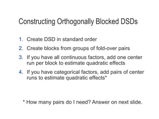 Everything You Wanted to Know About Definitive Screening Designs | PDF