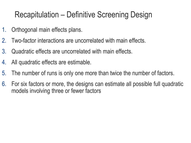 Everything You Wanted to Know About Definitive Screening Designs | PDF ...