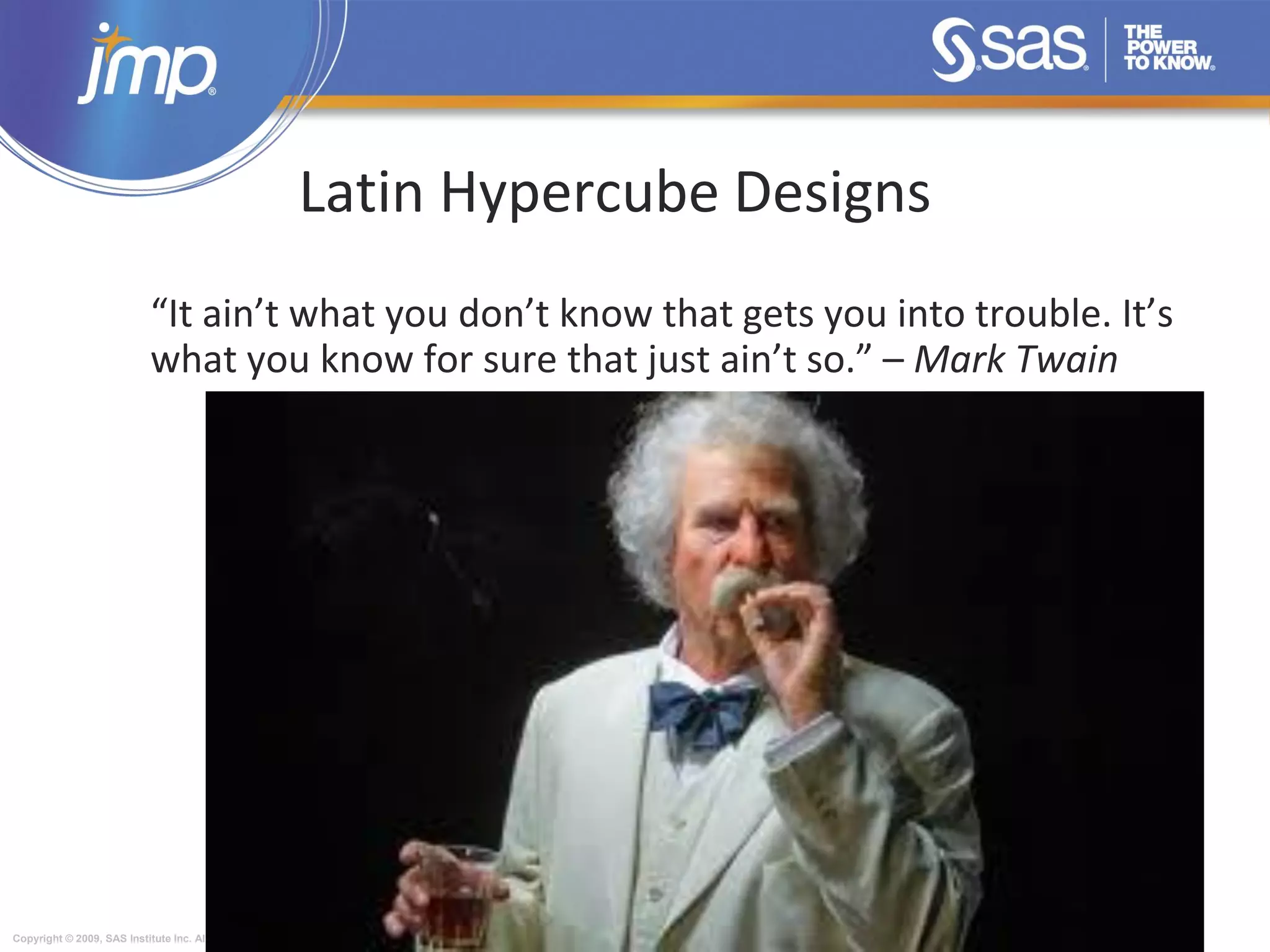 New Design of Experiments Features in JMP 11 | PDF