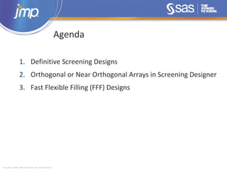 New Design of Experiments Features in JMP 11 | PDF