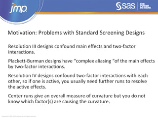 New Design of Experiments Features in JMP 11 | PDF