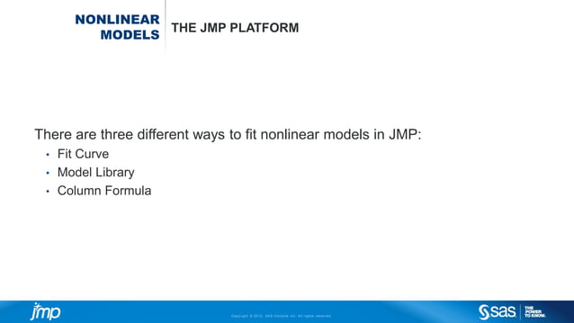 When a Linear Model Just Won't Do: Fitting Nonlinear Models in JMP | PDF