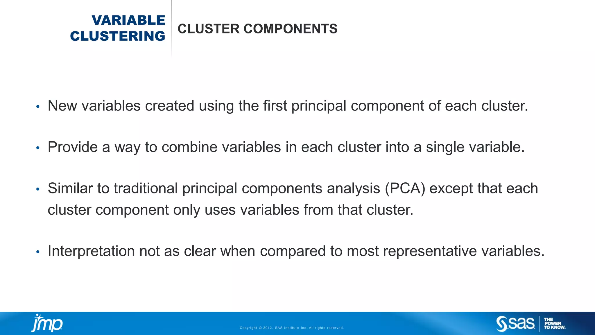 Exploring Variable Clustering and Importance in JMP | PPT