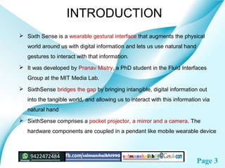 43 sixth sense technology | PPT