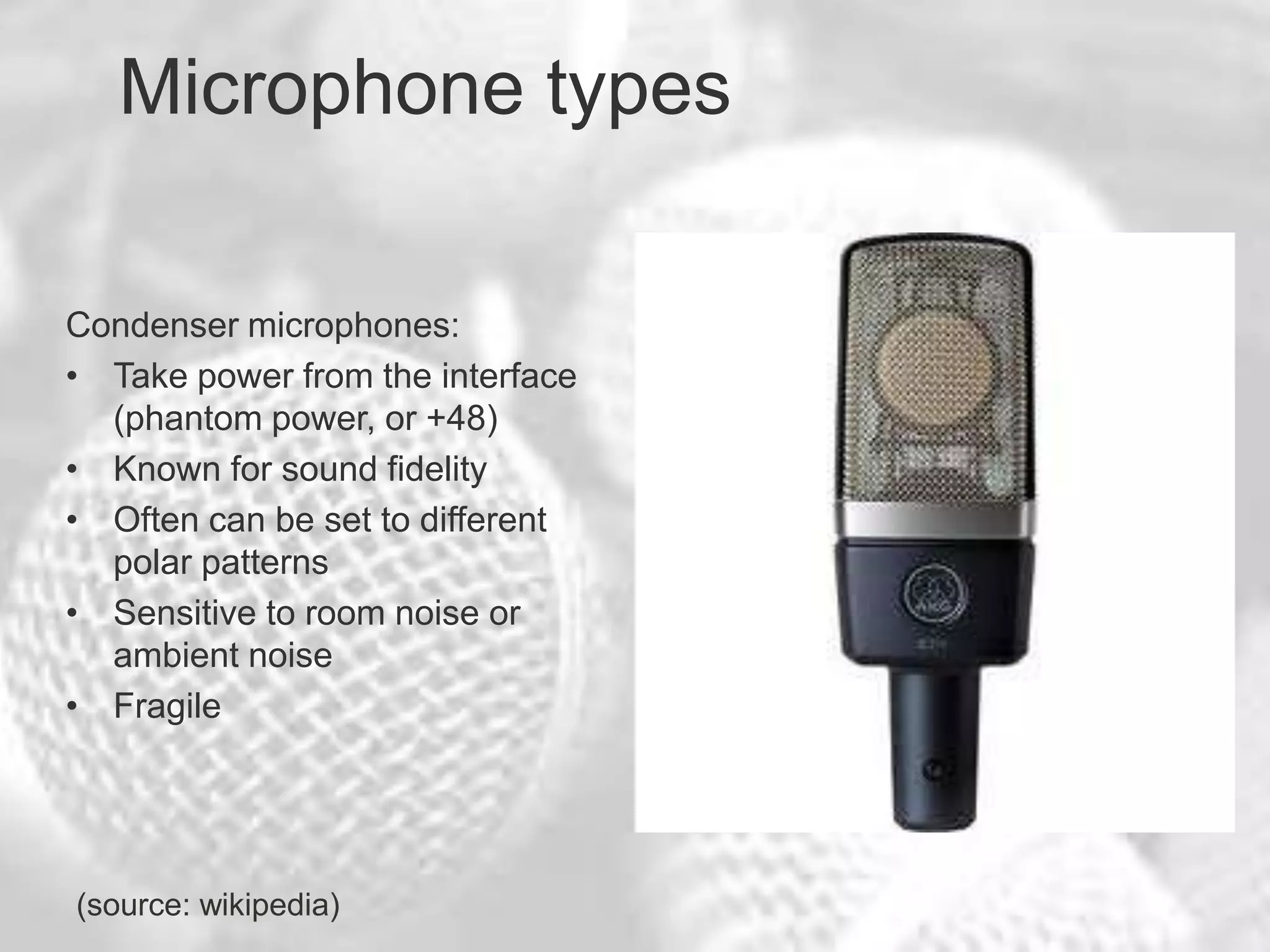 Intro to Music Production: assignment 1 (microphone types and polar ...