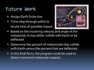 Meteorite Classification and Trajectory Modeling | PPT