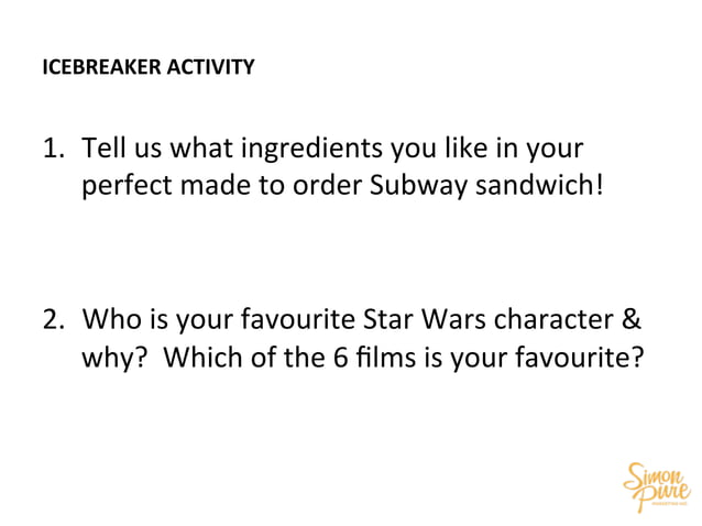 Subway Star Wars Training Manual | PPT