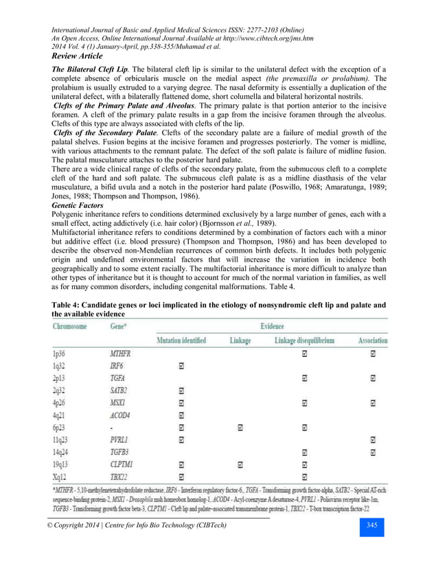 CLEFT LIP AND PALATE; A COMPREHENSIVE REVIEW | PDF