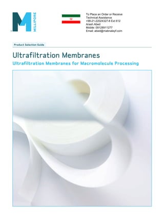 Ultrafiltration membranes | PDF