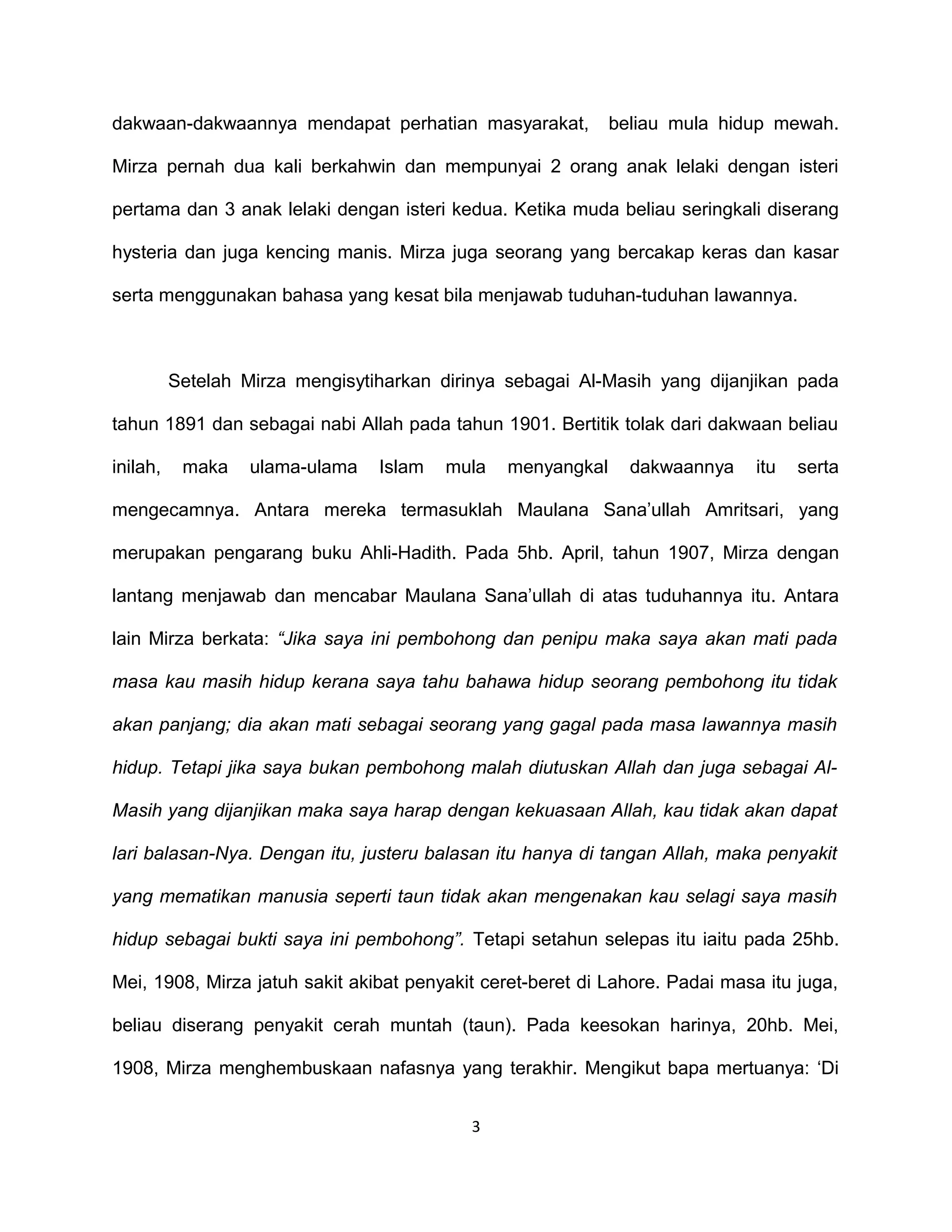 Jms 316 e qadianisme | PDF