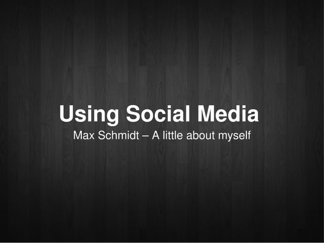 Max Schmidt NMDL Presentation | PDF